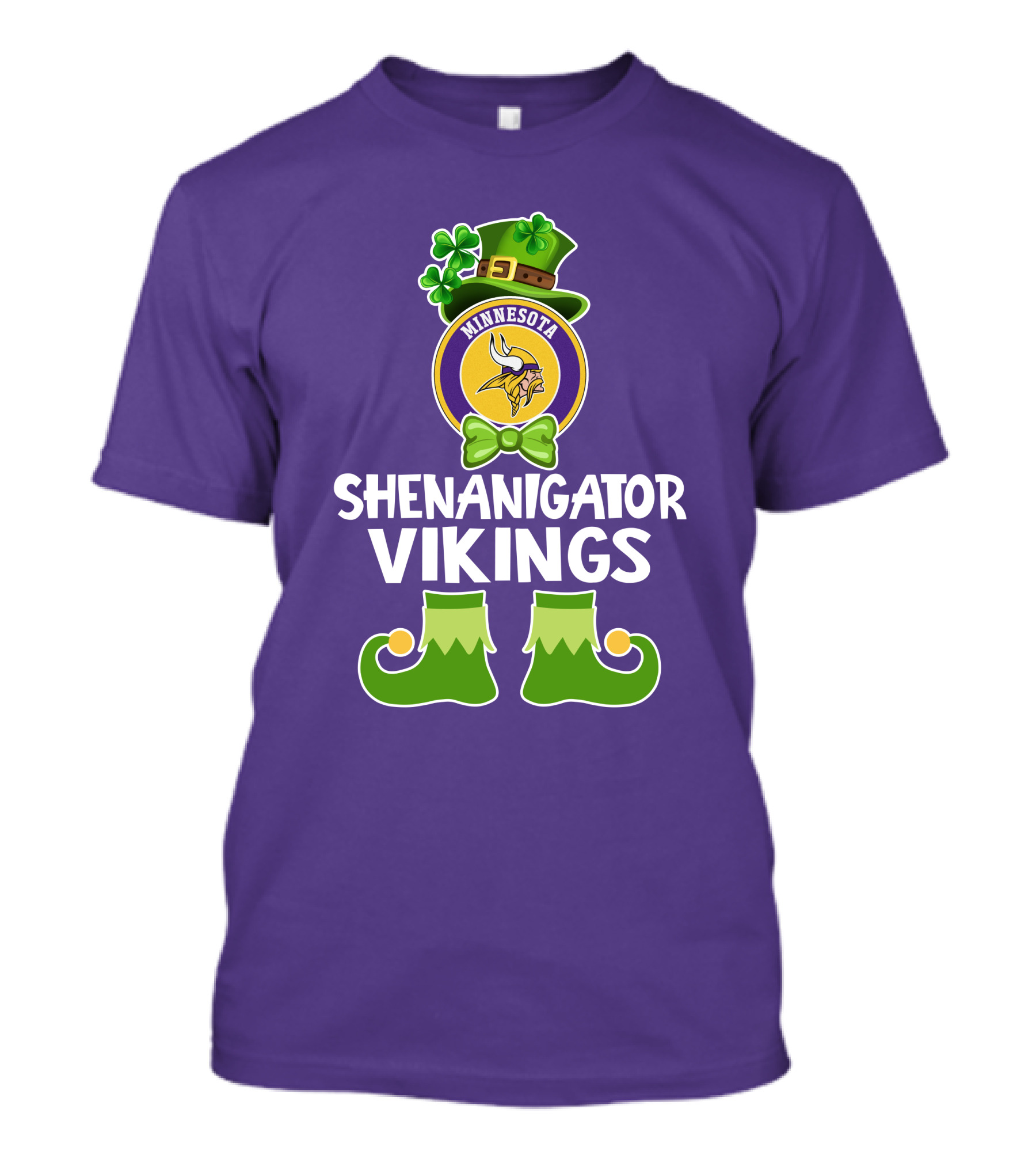 Shenanigator Minnesota Vikings St. Patrick's Day Funny Leprechaun T-Shirt