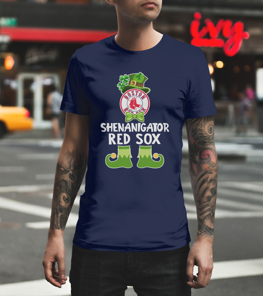 Boston Red Sox Shenanigator Leprechaun St. Patrick's Day T-Shirt