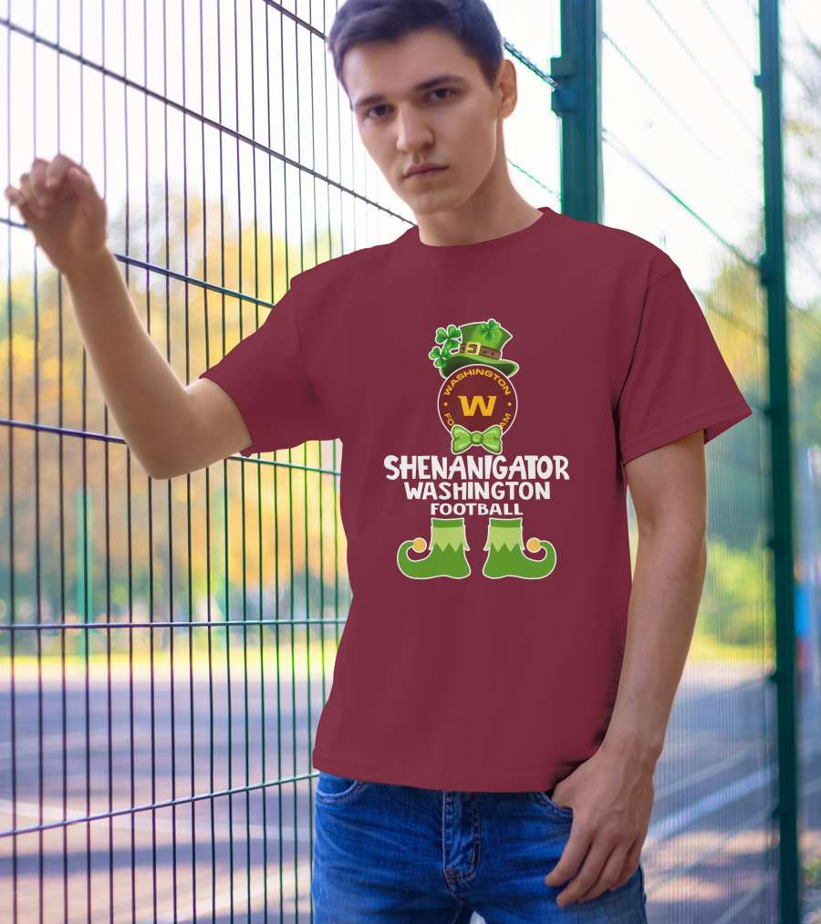 Shenanigator Washington Football Fun Leprechaun St. Patrick's Day T-Shirt