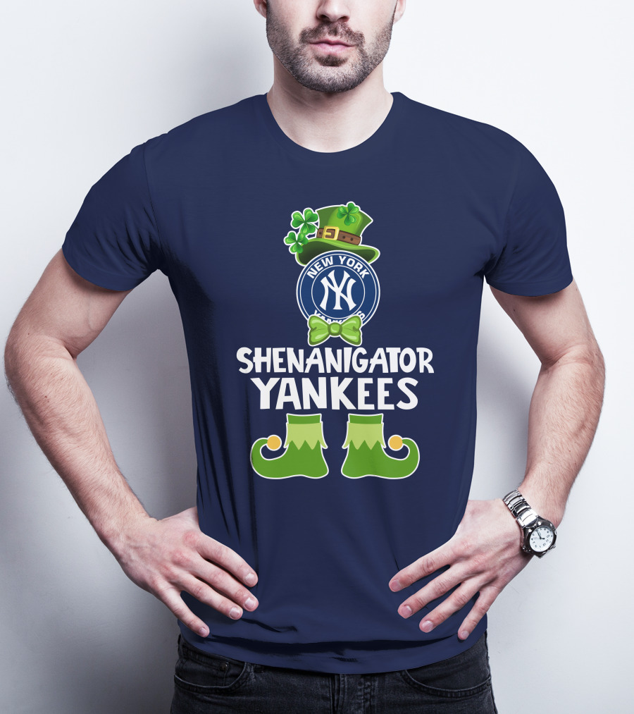 Shenanigator St. Patrick's Day New York Yankees Funny Leprechaun T-Shirt