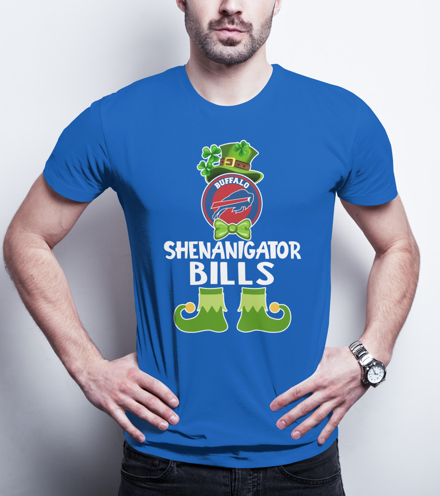 Shenanigator Buffalo Bills Funny Leprechaun St. Patrick's Day T-Shirt