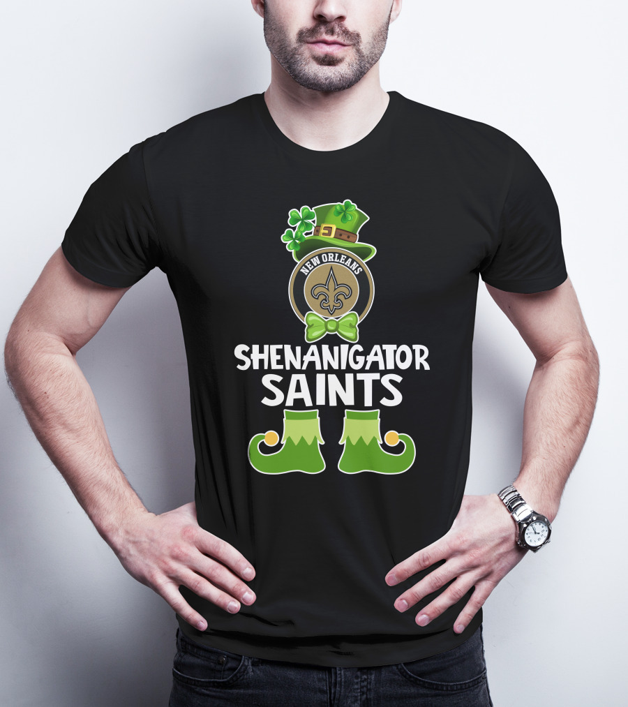 New Orleans Shenanigator Saints Funny Leprechaun St. Patrick's Day T-Shirt