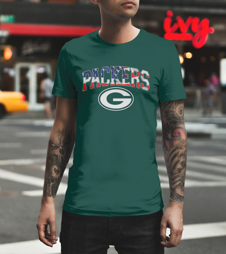 Packers G Logo American Flag T-Shirt