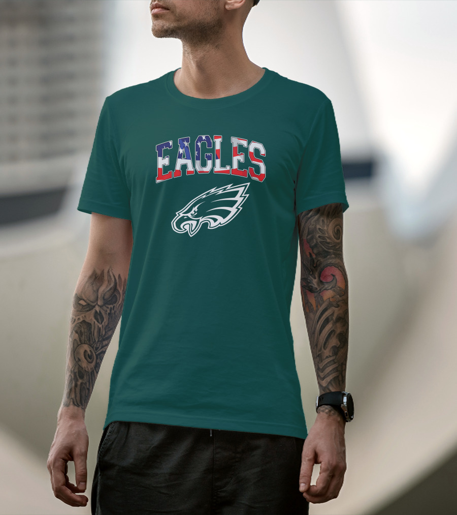 Eagles American Flag Philadelphia T-Shirt