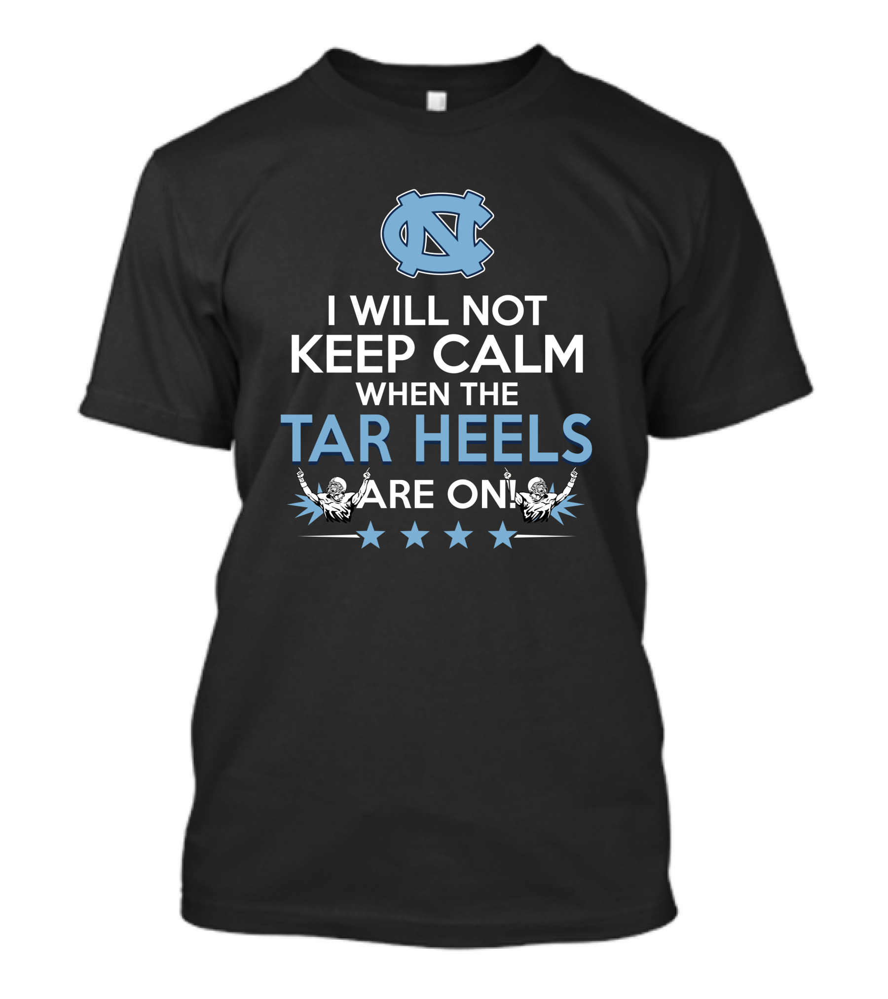 North Carolina Tar Heels Excitement With Iconic Blue Logo And Enthusiastic Fans T-Shirt
