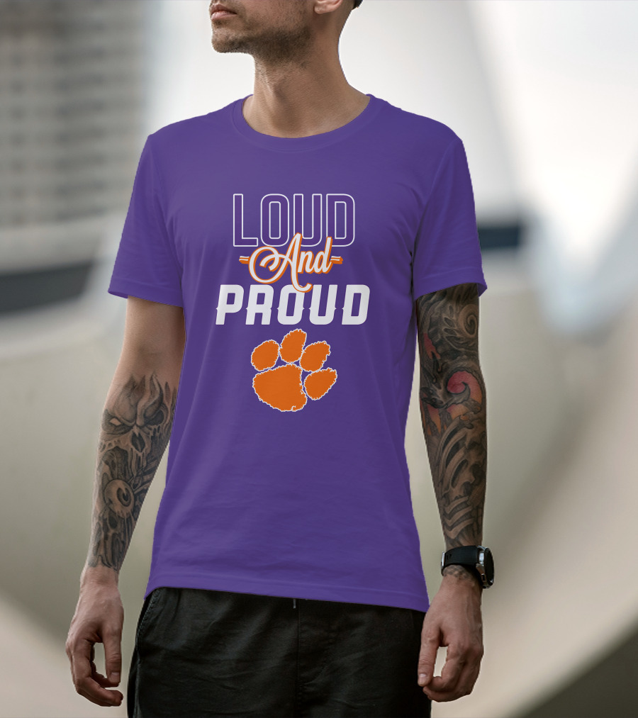 Loud And Proud Clemson Tigers Paw T-Shirt