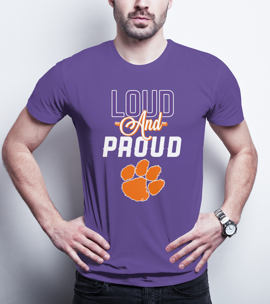 Loud And Proud Clemson Tigers Paw T-Shirt