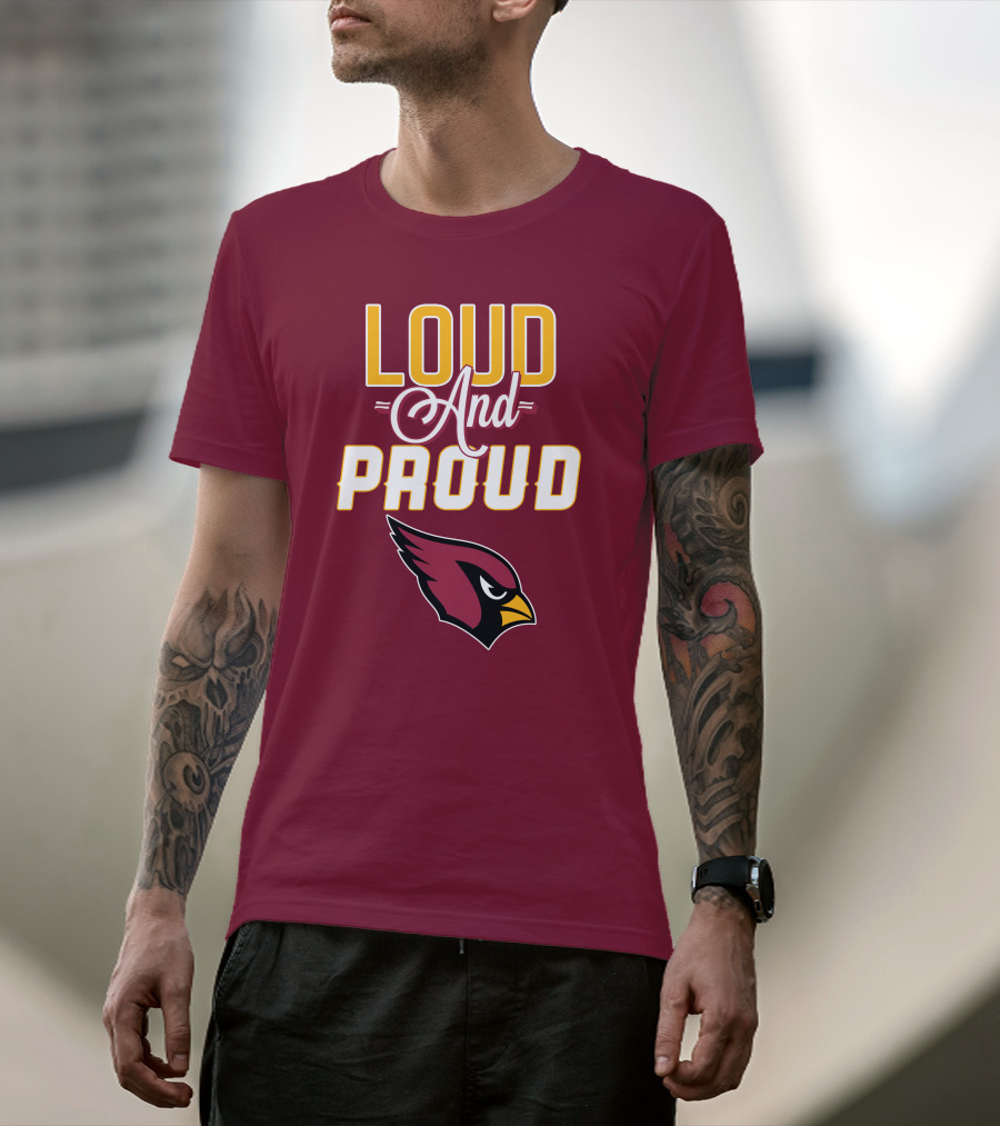 Loud And Proud Arizona Cardinals Bird Head T-Shirt