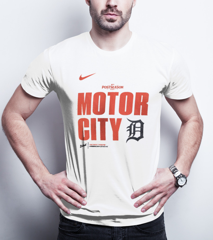 Nike 2025 MLB Postseason Motor City Detroit Tigers T-Shirt