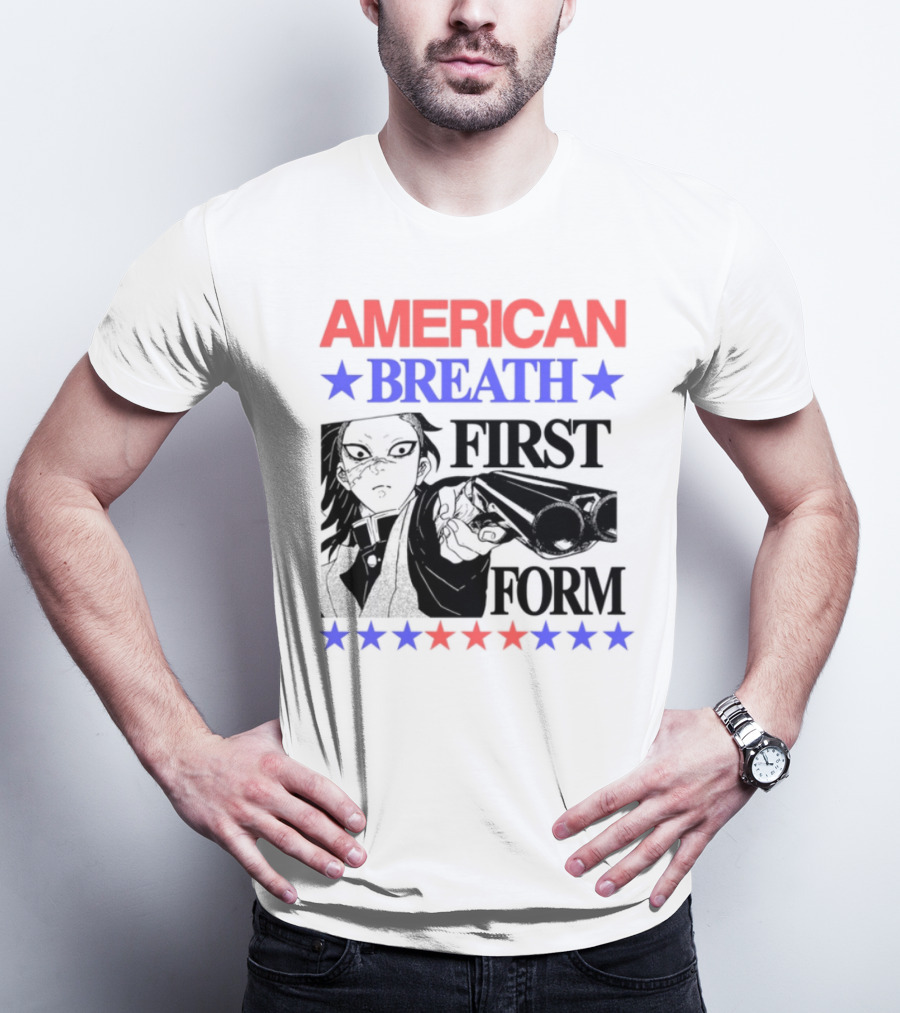Hoshis American Breath First Form Stars Banner T-Shirt