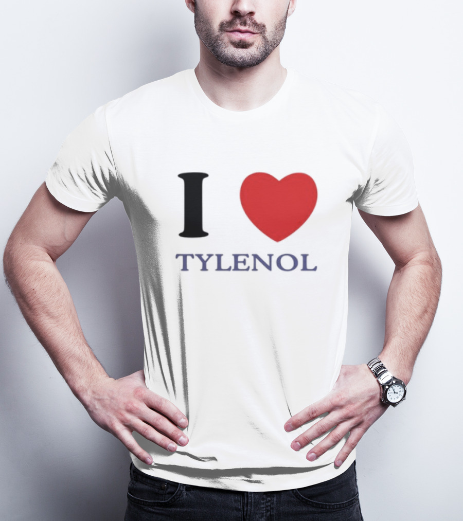I Heart Tylenol Red Heart Graphic T-Shirt