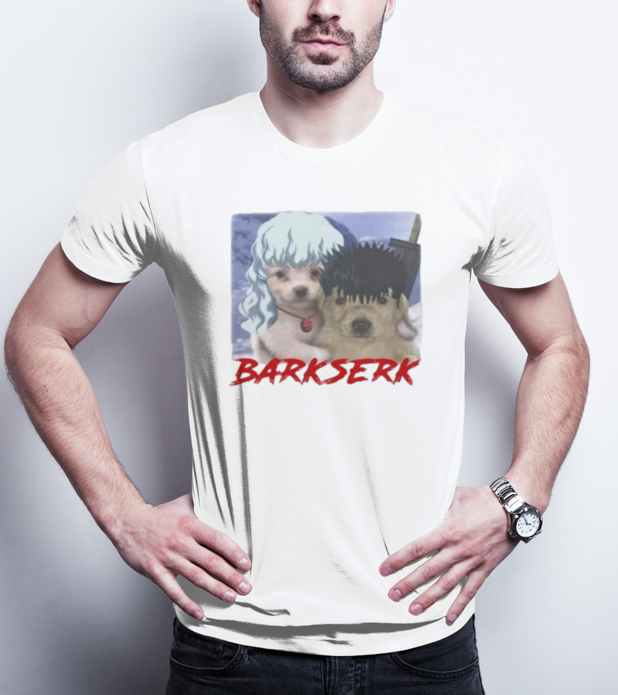 Retro Anime Barkserk Dog Characters Parody T-Shirt