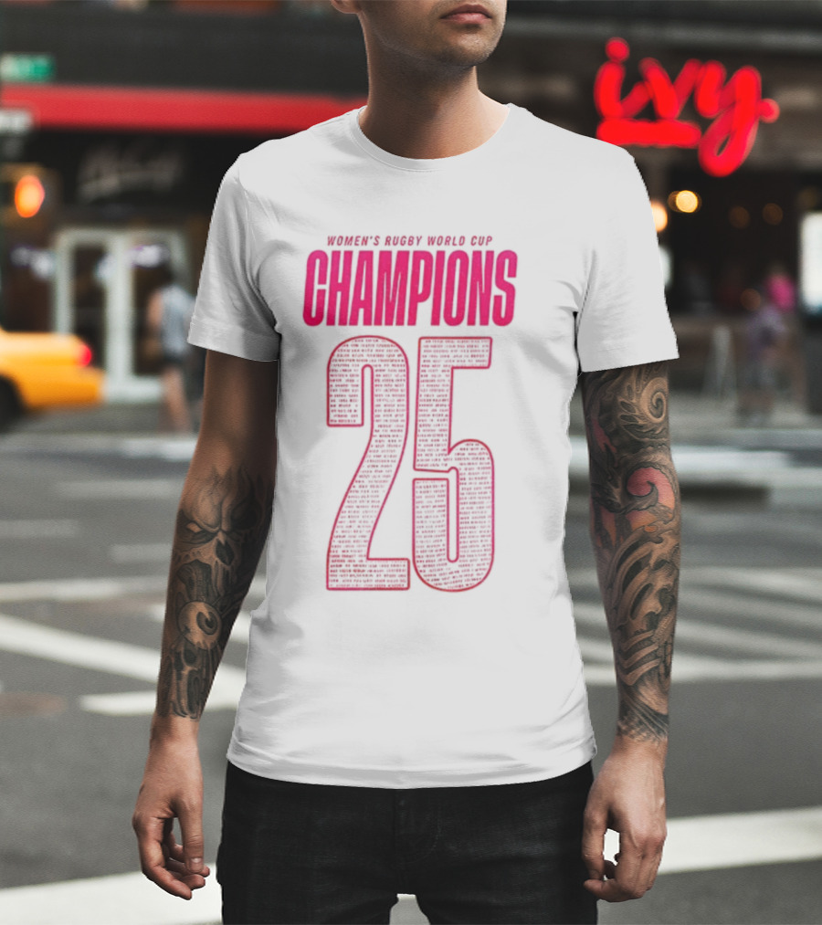 England Women Rugby World Cup Champions 25 T-Shirt