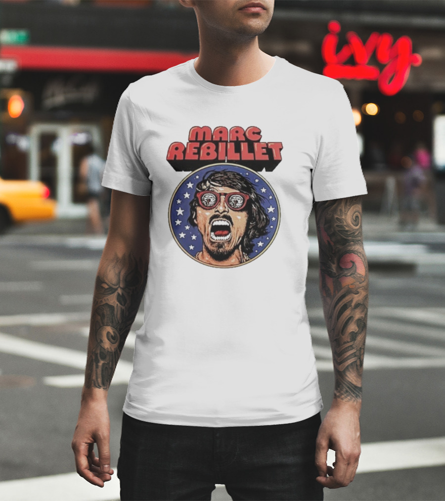 Marc Rebillet North America Tour 2025 Retro Stars Sunglasses Head T-Shirt