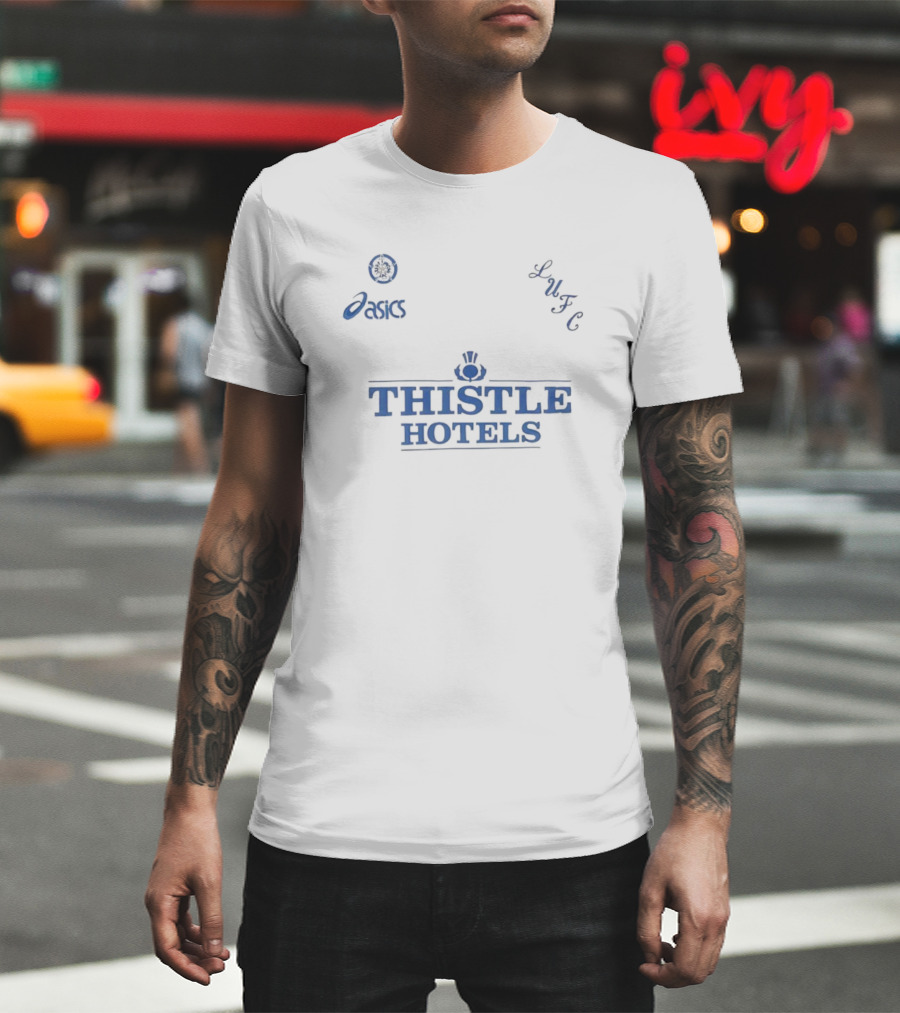 Leeds United LUFC Asics Thistle Hotels T-Shirt