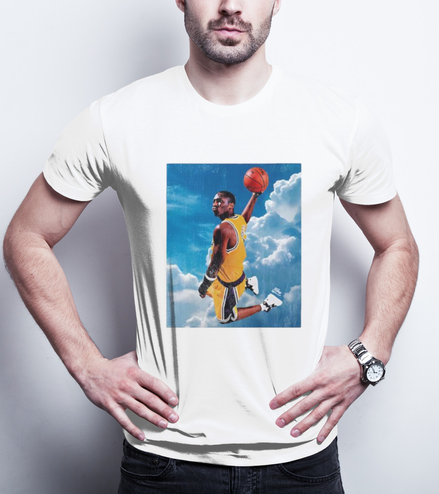 Mamba Sky High Basketball Legend Jumping Through Clouds T-Shirt