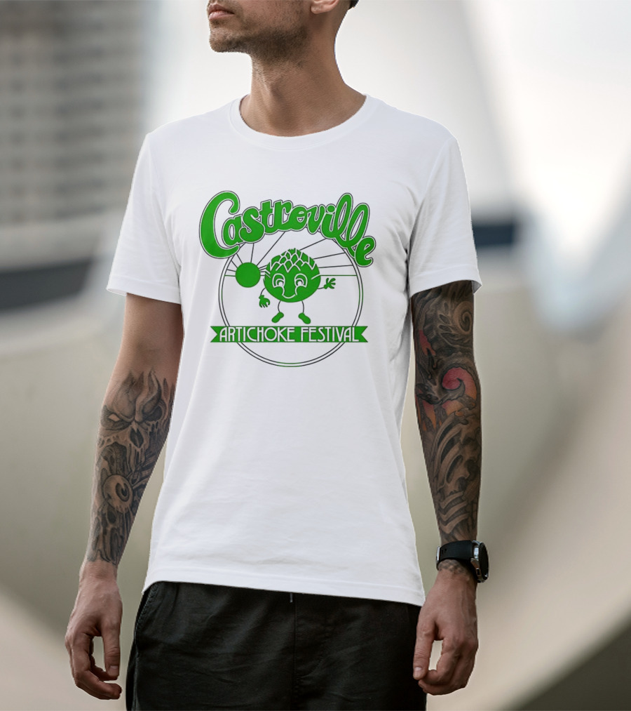 Castroville Artichoke Festival Fun Green Character T-Shirt