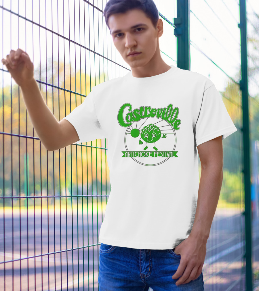 Castroville Artichoke Festival Fun Green Character T-Shirt
