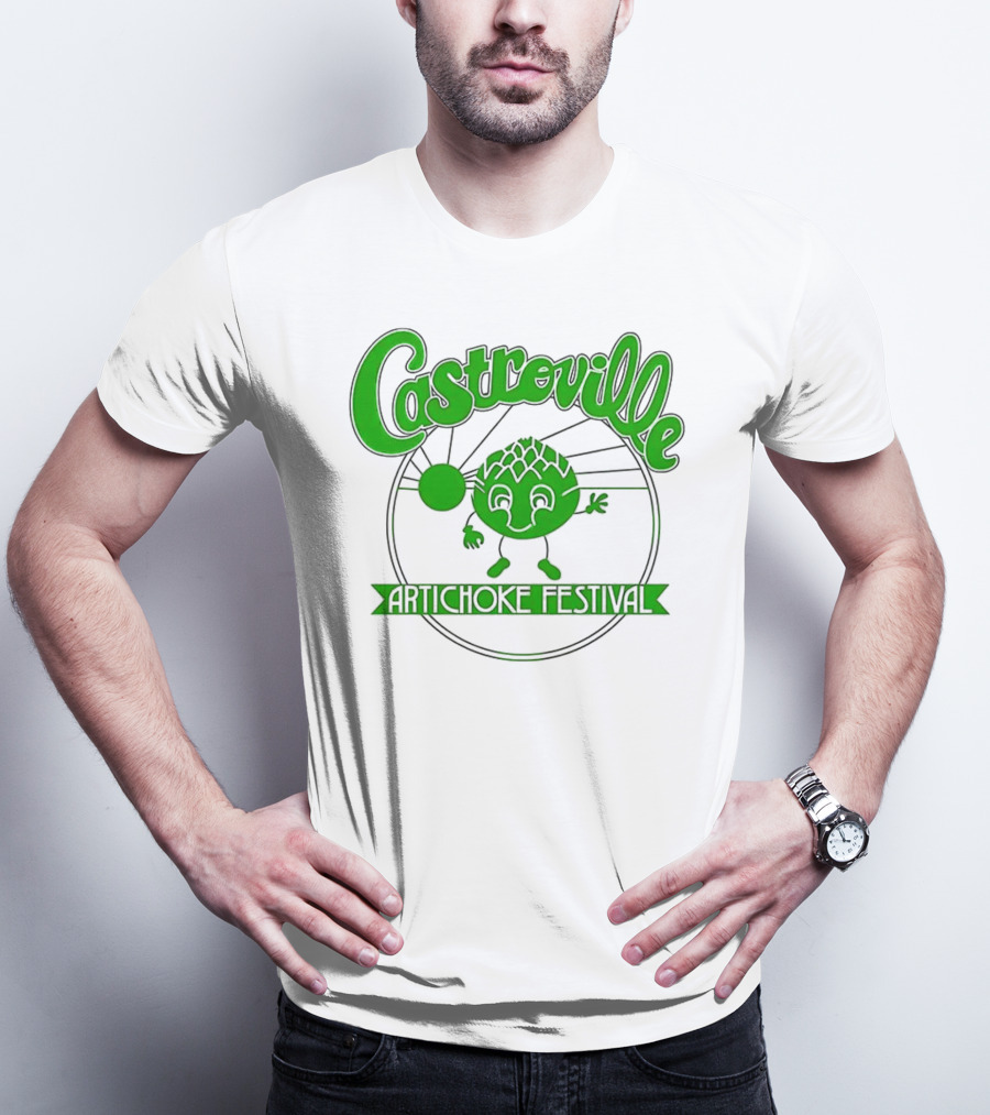 Castroville Artichoke Festival Fun Green Character T-Shirt