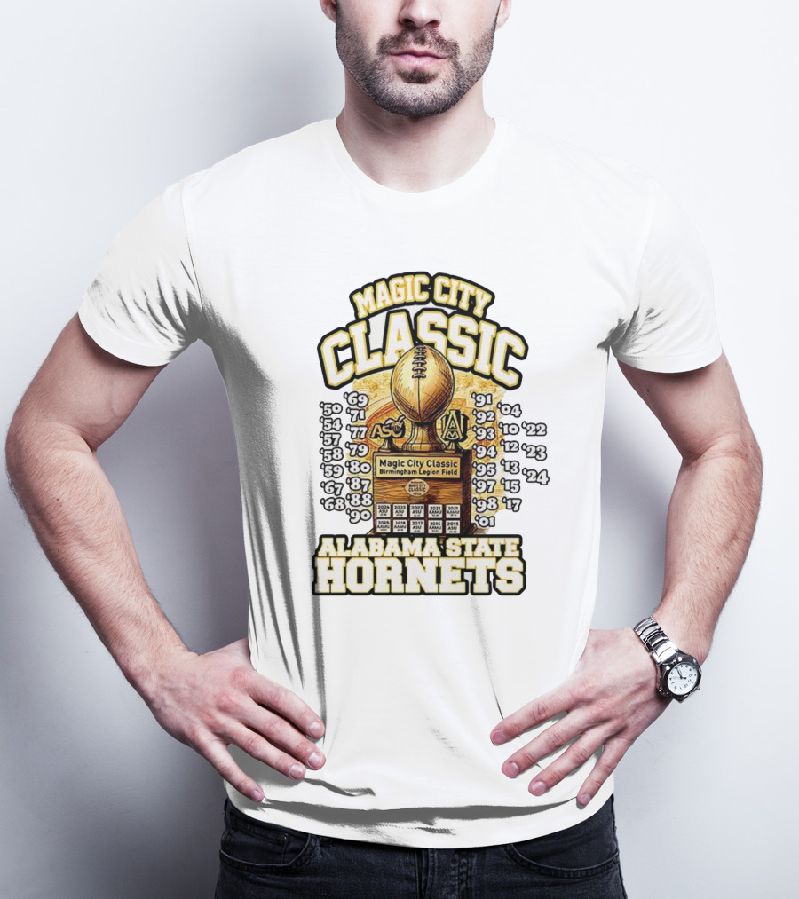 Magic City Classic Alabama State Hornets Birmingham Legion Field Championship Years T-Shirt