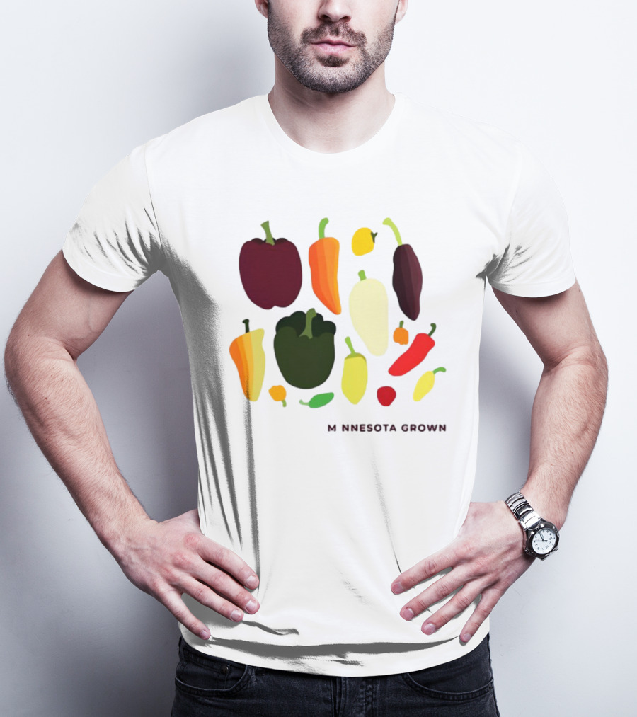 Minnesota Grown Colorful Peppers Variety T-Shirt