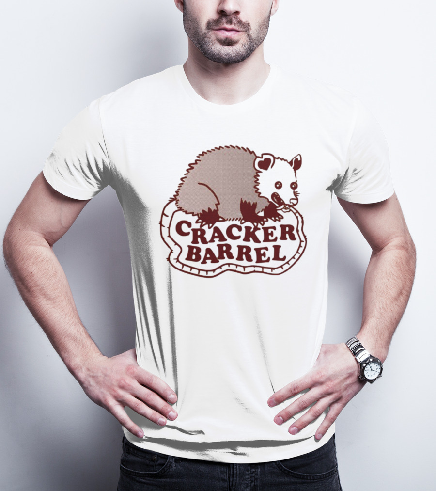 Cracker Barrel Possum Vintage Style Logo T-Shirt