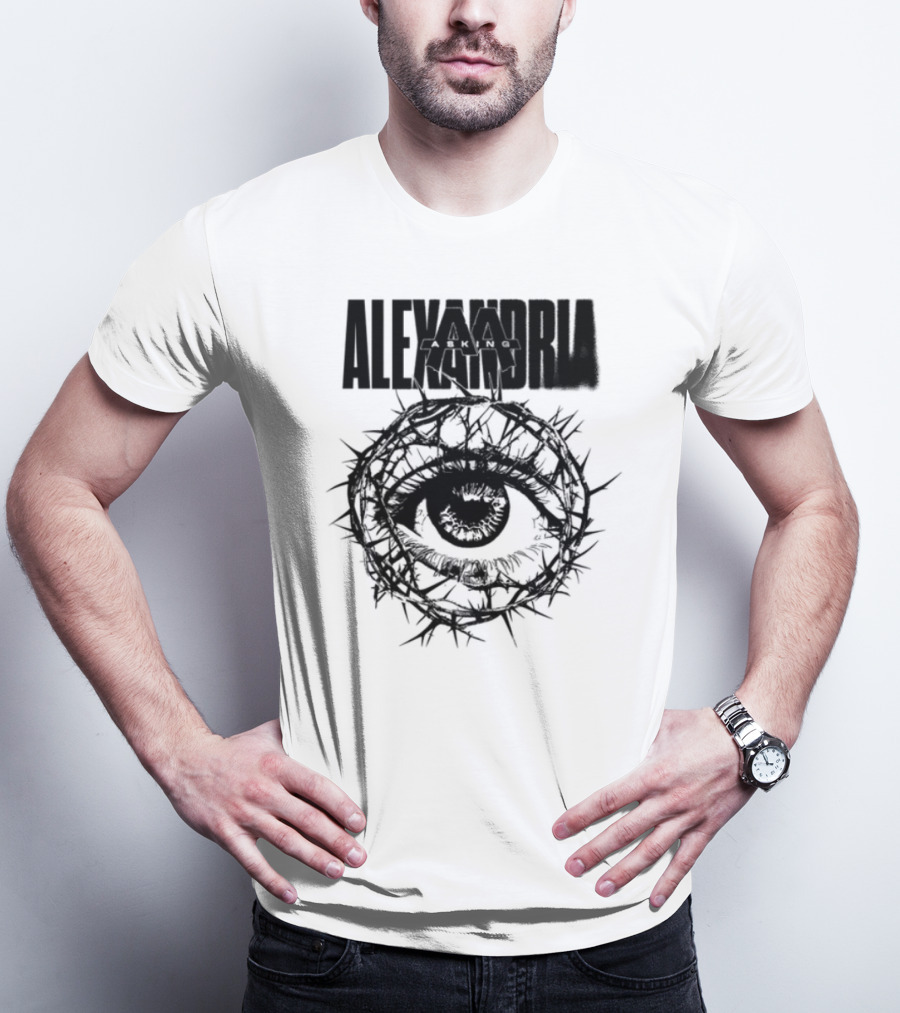 Asking Alexandria Stand Up And Scream Thorn Eye Design T-Shirt