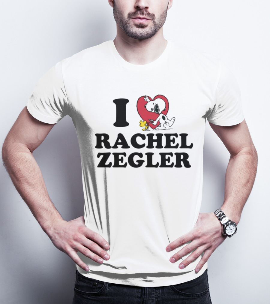 I Love Rachel Zegler Snoopy Woodstock Peanuts Heart T-Shirt