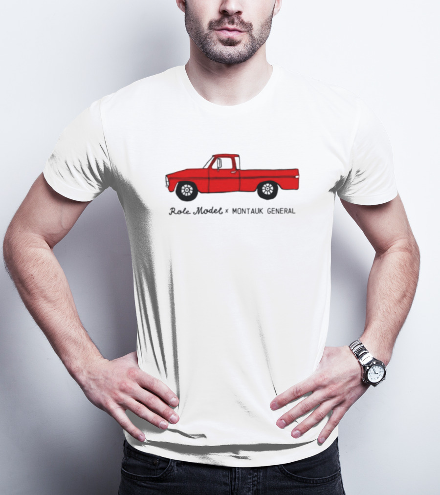 Montauk General X Role Model Red Pickup Truck Vintage Style T-Shirt