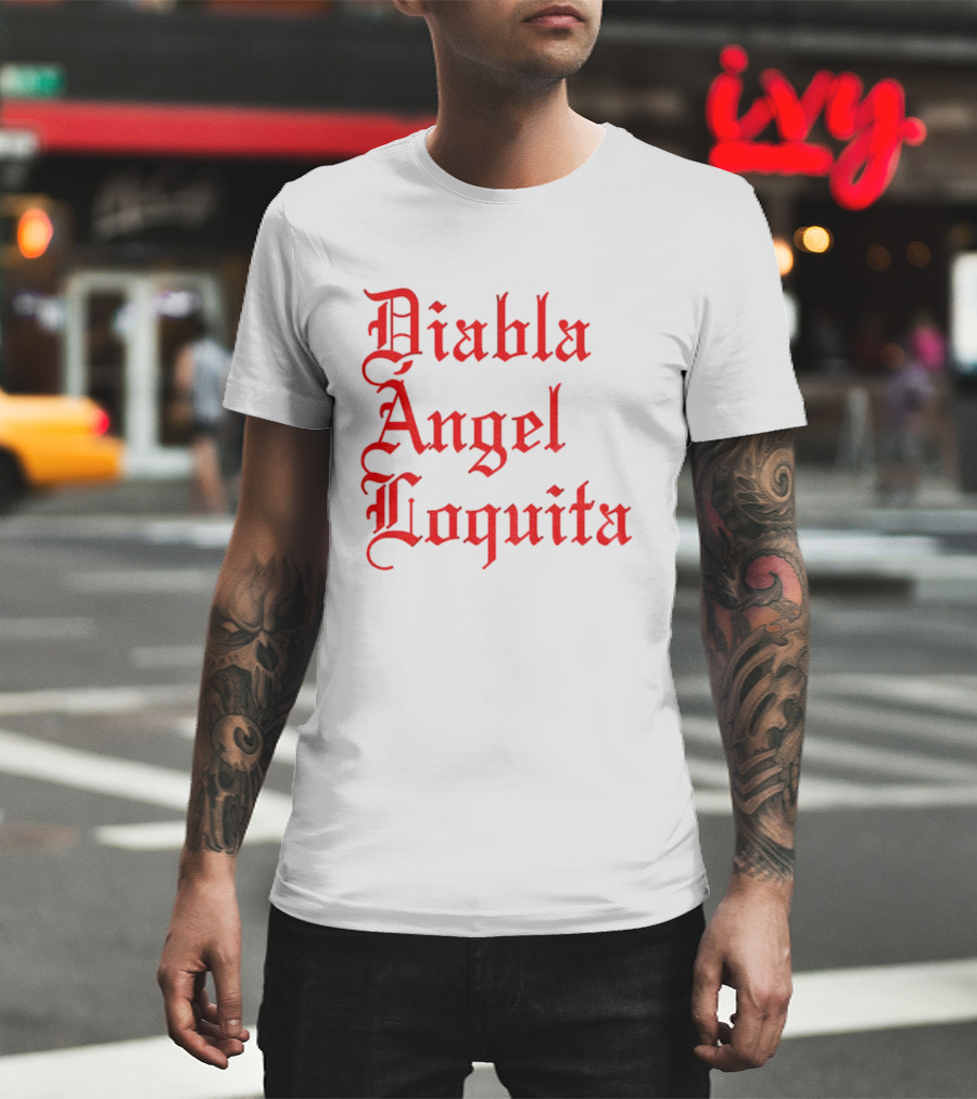 Bad Bunny Diabla Angel Loquita Valentine's Day T-Shirt
