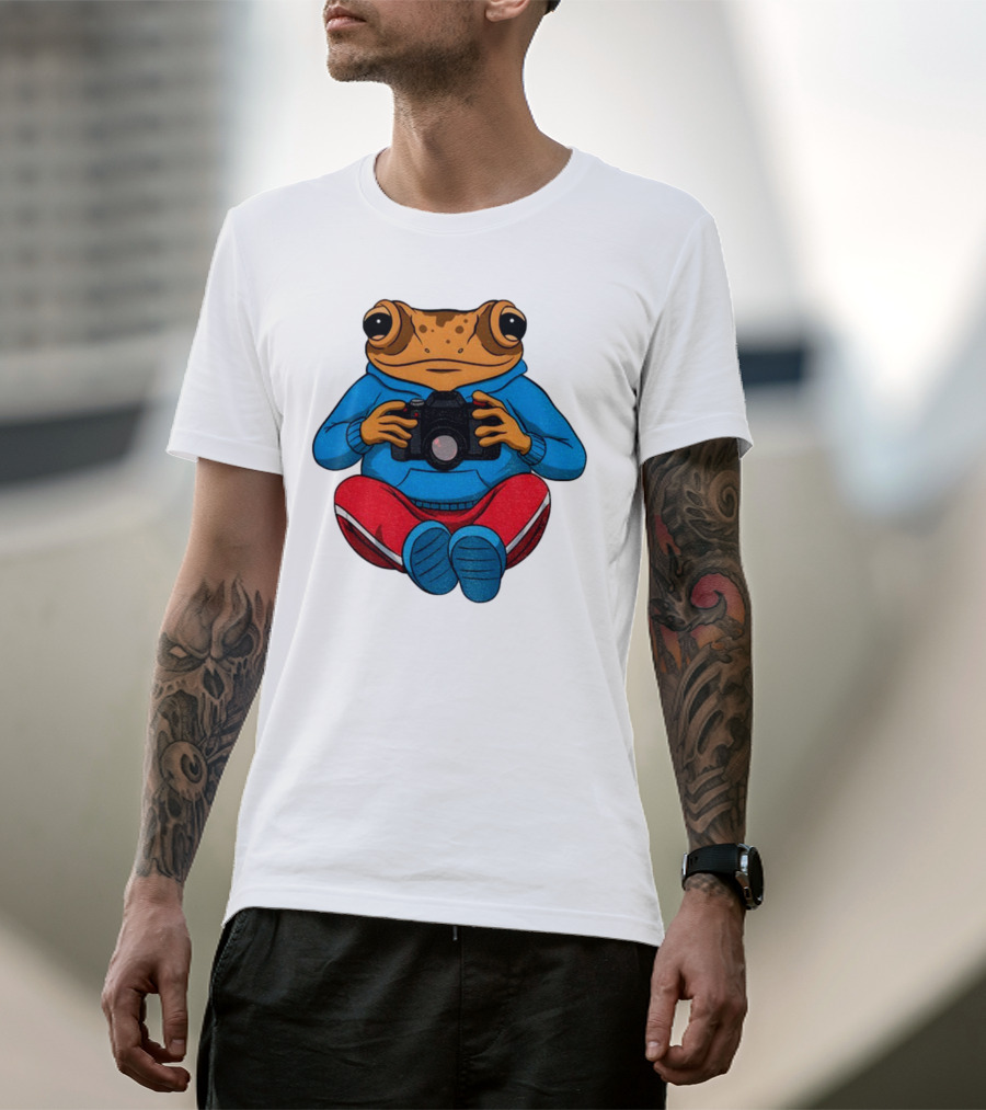Bad Bunny Sapo Concho Frog With Camera Blue Red Pants T-Shirt