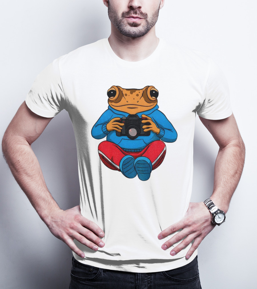 Bad Bunny Sapo Concho Frog With Camera Blue Red Pants T-Shirt