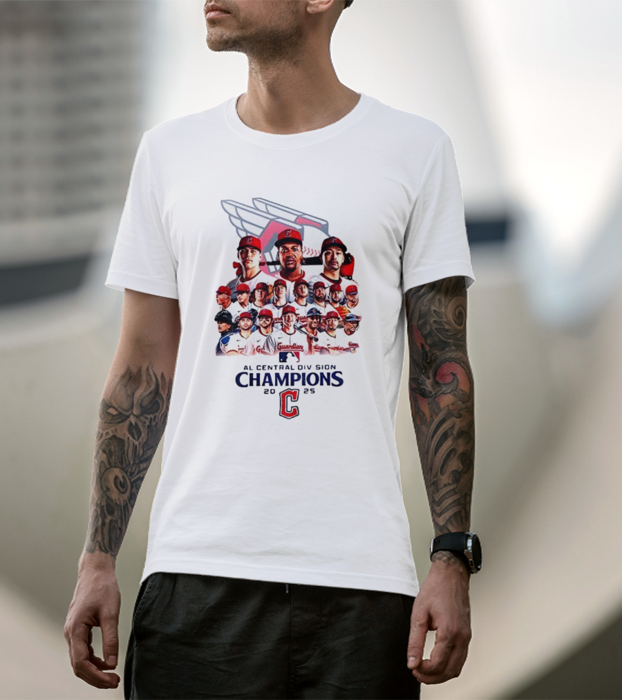 Cleveland Guardians 2025 AL Central Division Champions MLB Postseason T-Shirt