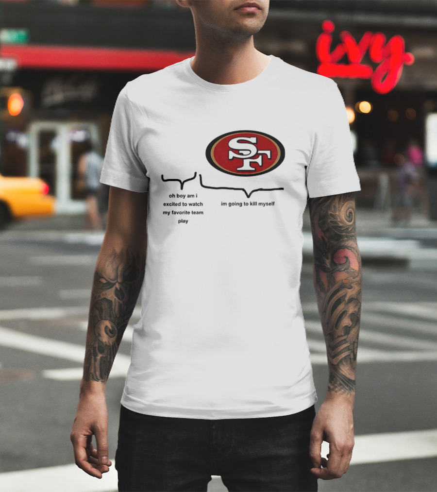San Francisco 49ers NFL Football SF Oval Enthusiast Excitement T-Shirt
