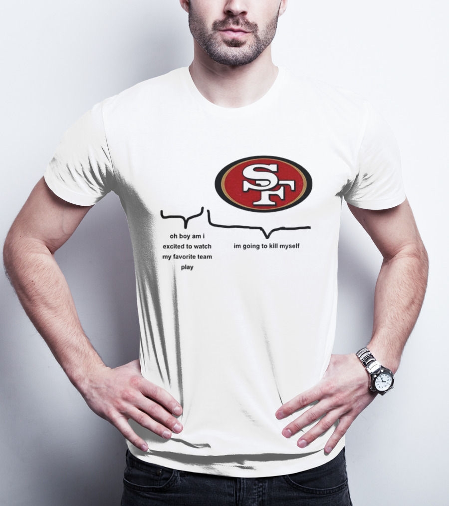 San Francisco 49ers NFL Football SF Oval Enthusiast Excitement T-Shirt
