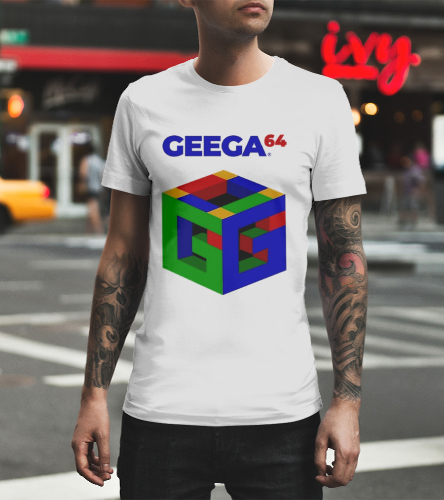 Geega 64 Cube Illusion Design T-Shirt