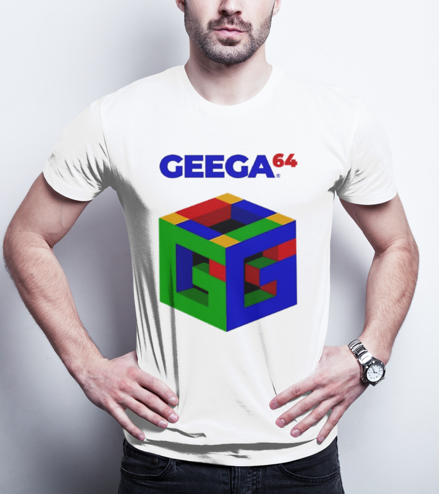 Geega 64 Cube Illusion Design T-Shirt