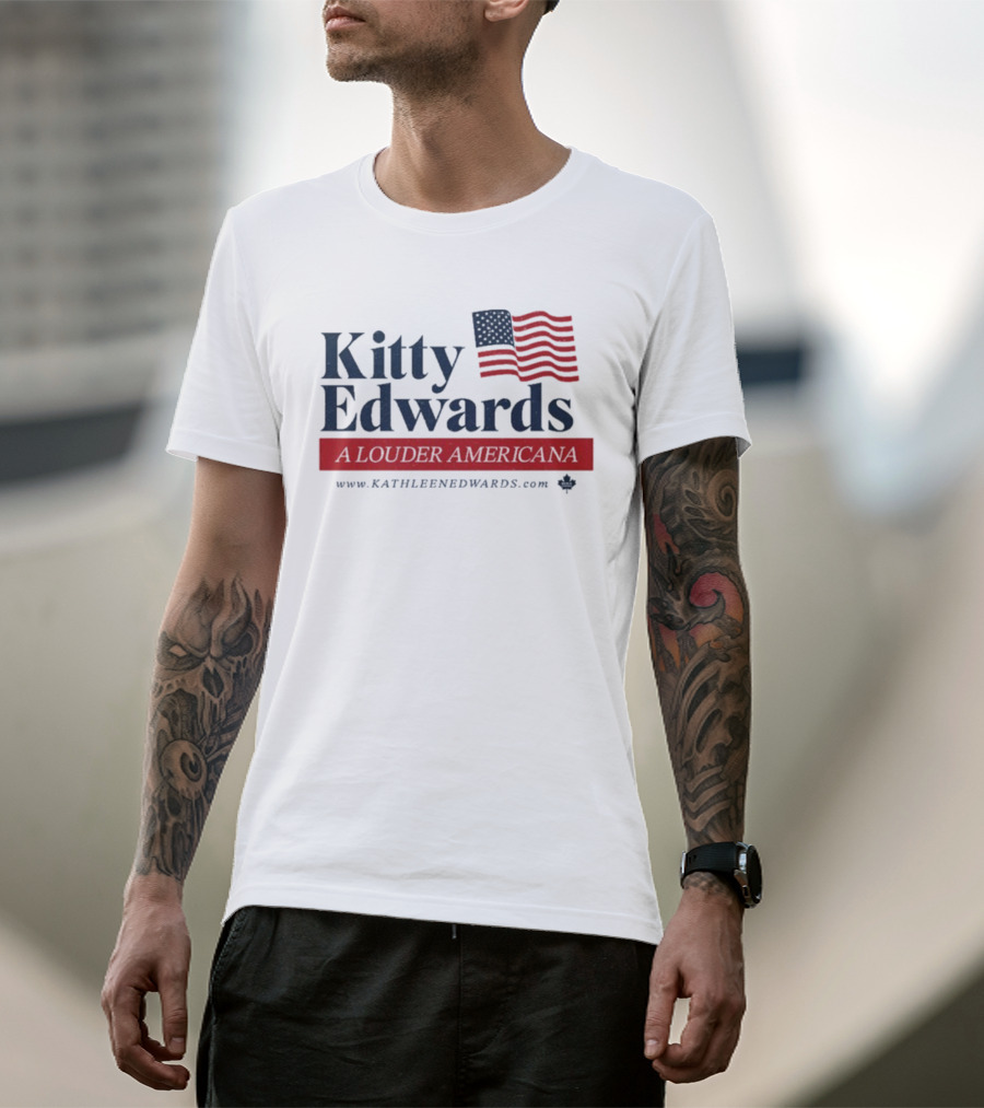 Kitty Edwards Louder Americana Flag Kathleen Edwards T-Shirt