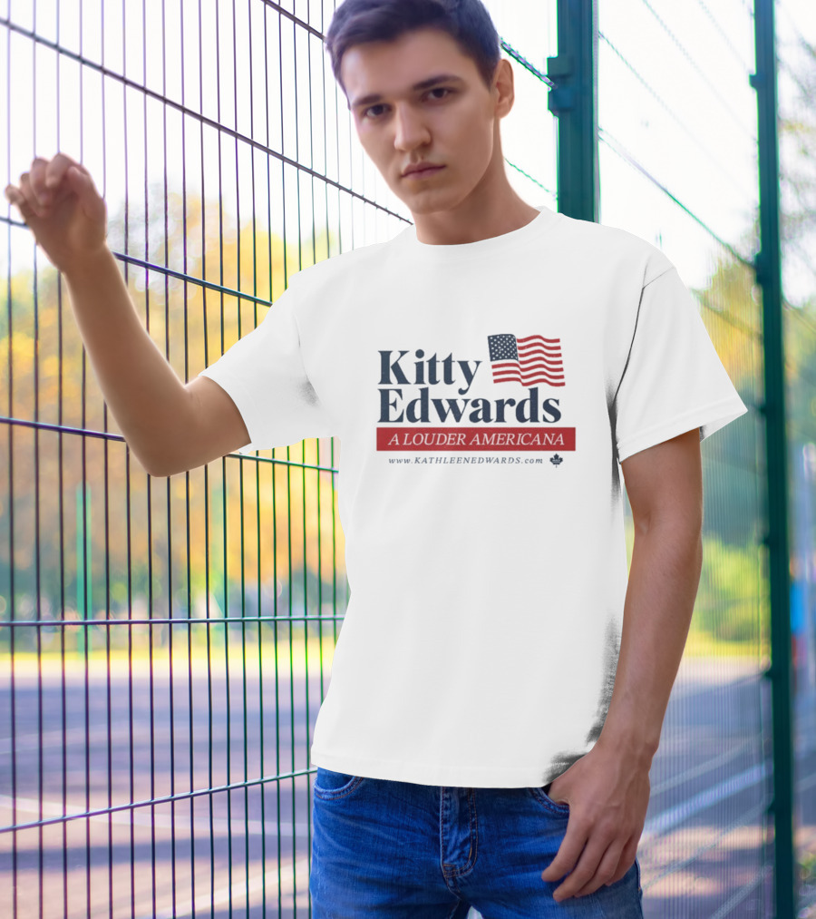 Kitty Edwards Louder Americana Flag Kathleen Edwards T-Shirt