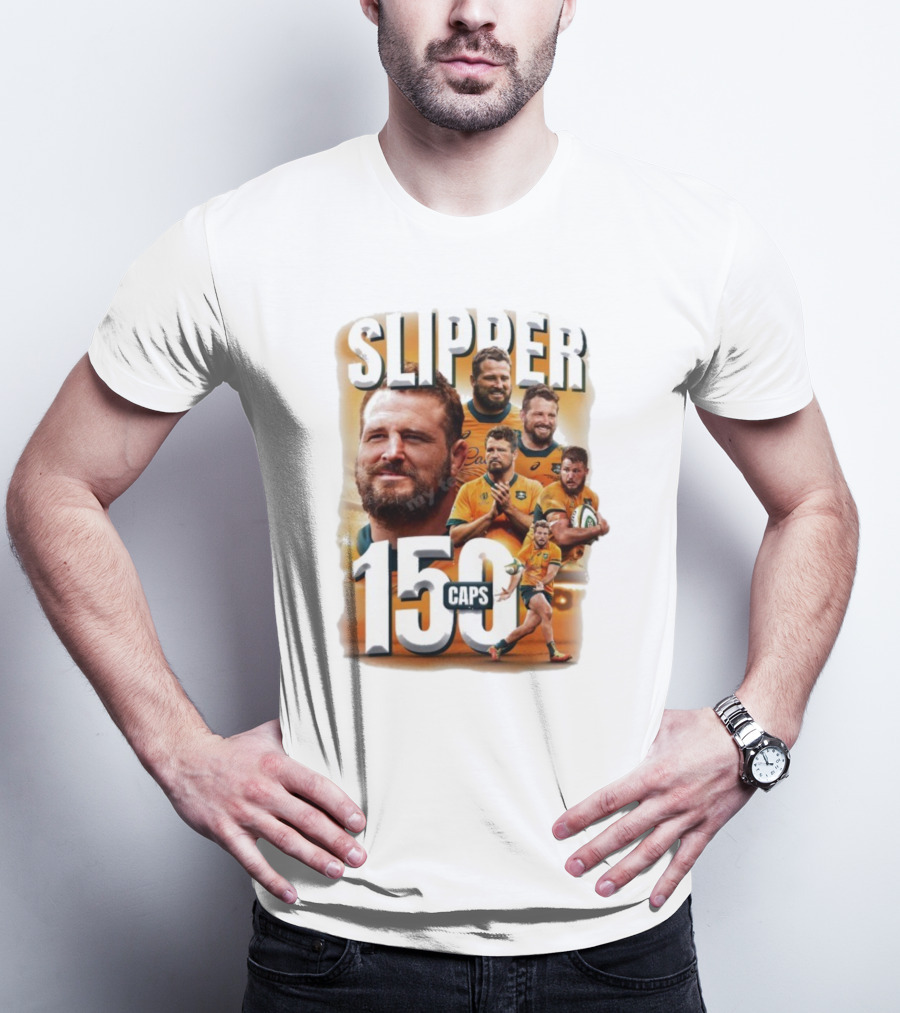 Wallaby Slipper 150 Caps Rugby Milestone Celebration T-Shirt