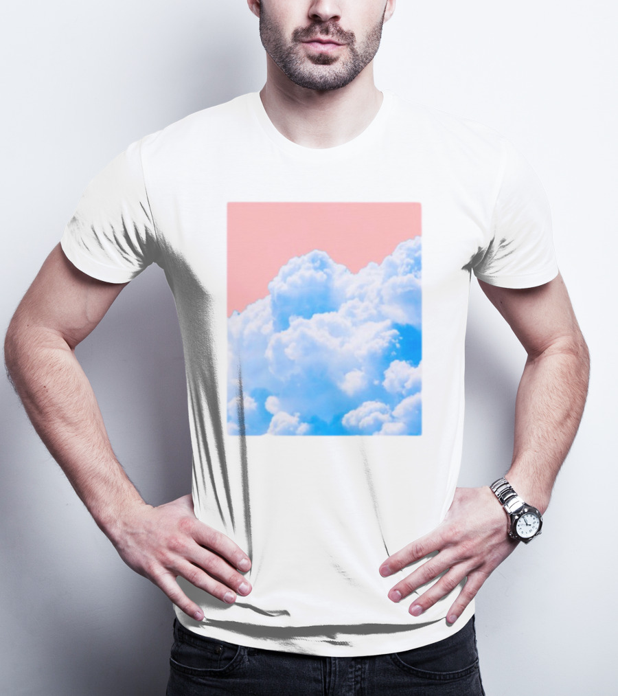 Permanent Permeation Cloudscape On Pink Sky T-Shirt