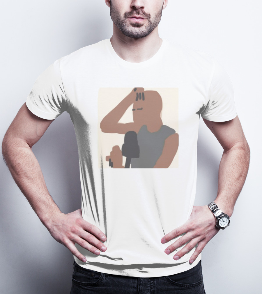 Artems Stickers The Concept Iconic Bald Figure And Microphone T-Shirt