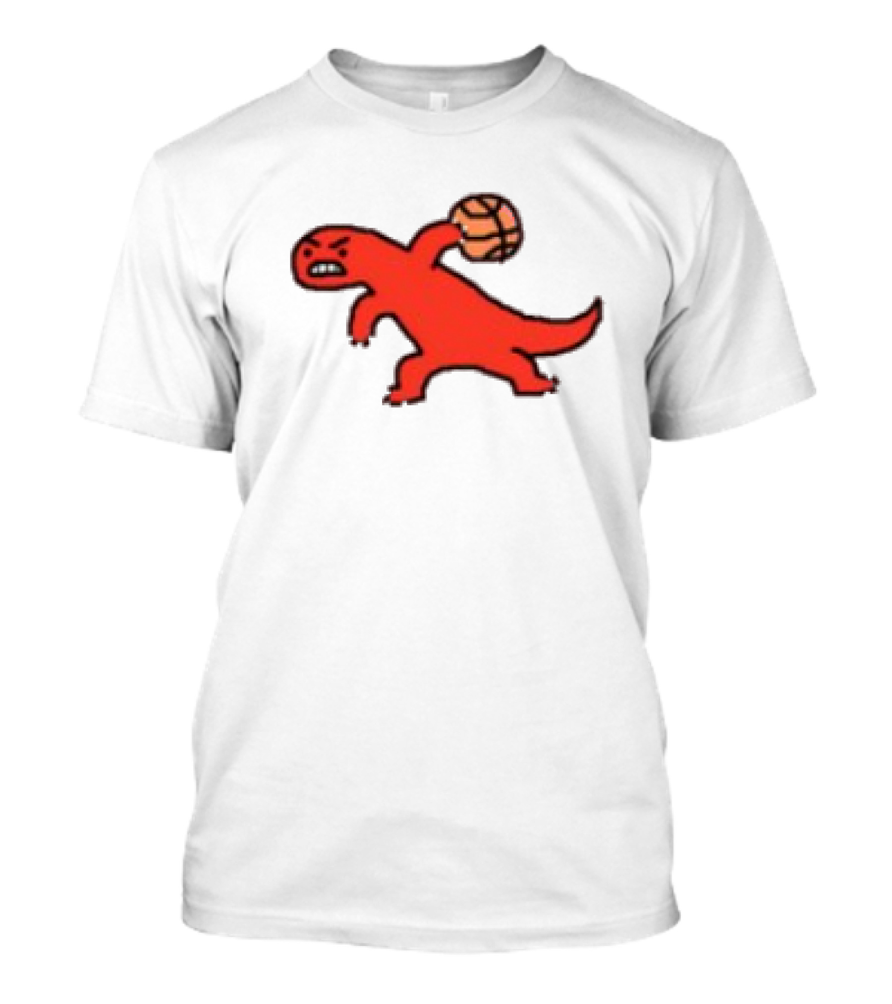 Dino Paint Luxe Red Dinosaur Basketball T-Shirt