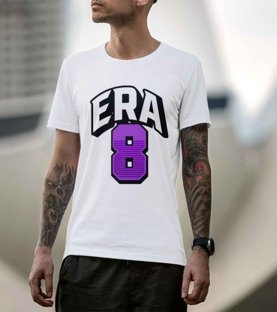ERA8 Lamar Jackson Purple Number 8 Sports Style T-Shirt