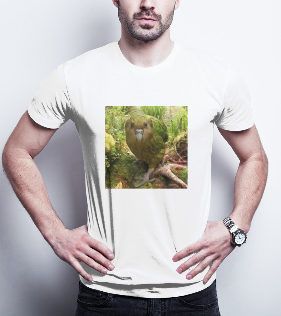Shearling Kakapo Bird In Forest Habitat T-Shirt