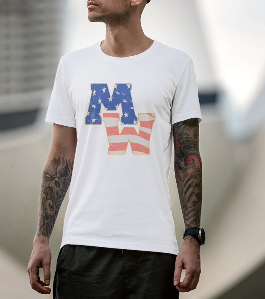 Mw Stars And Stripes American Flag Theme T-Shirt
