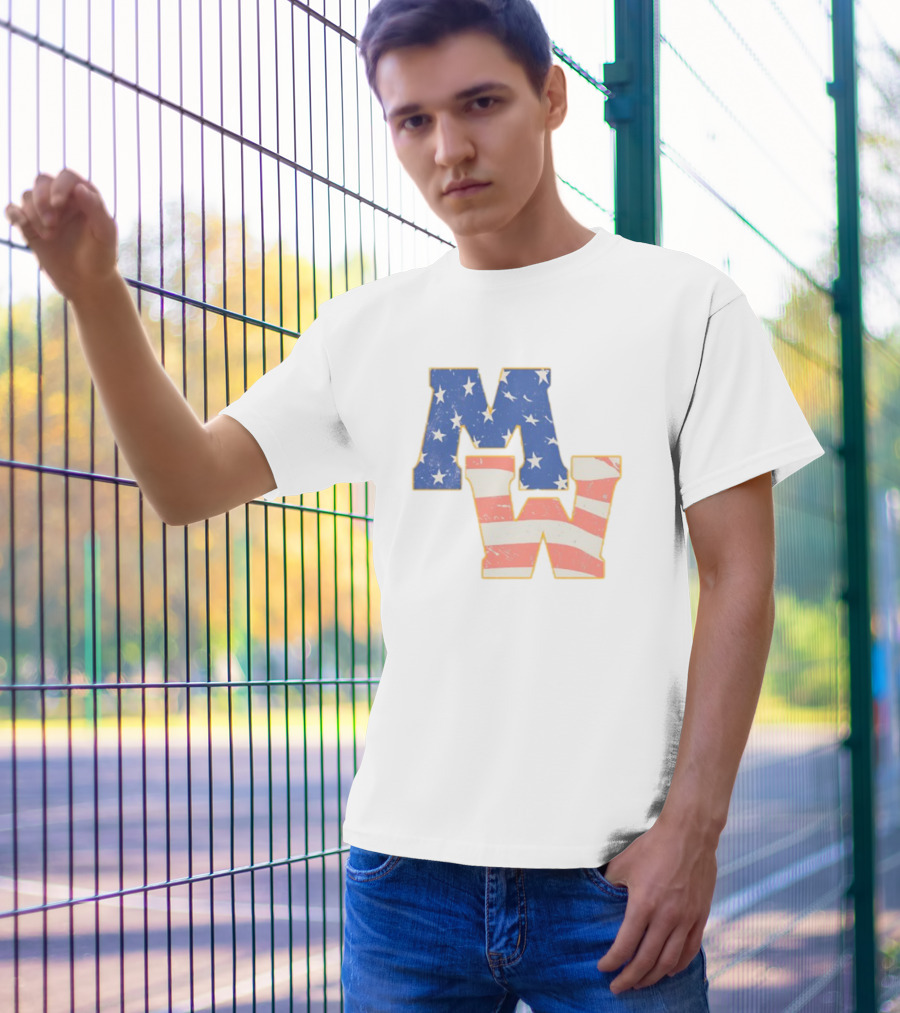 Mw Stars And Stripes American Flag Theme T-Shirt
