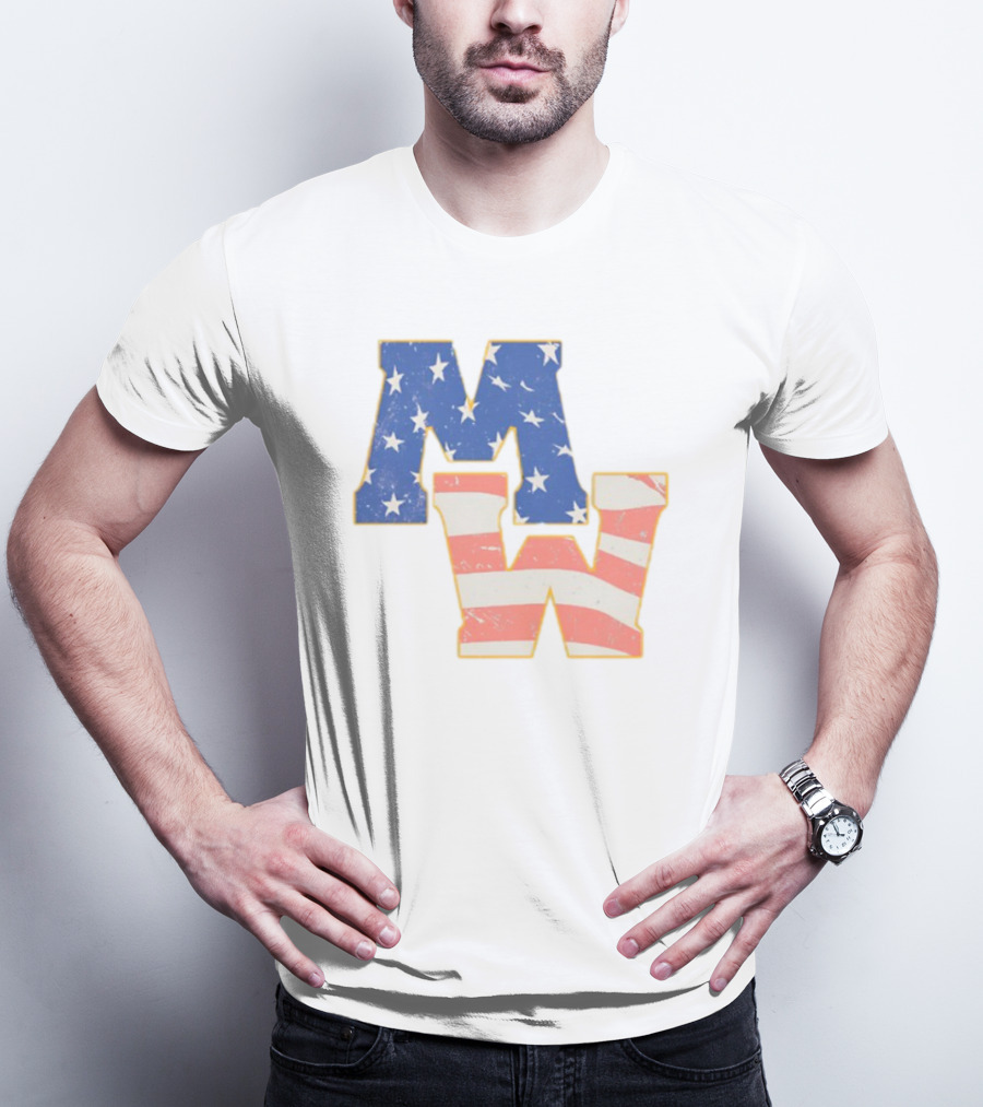 Mw Stars And Stripes American Flag Theme T-Shirt