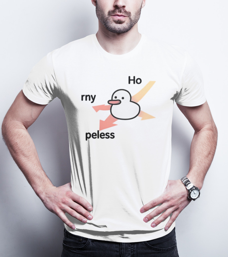 Rny Peless Funny Duck Hilarious Meme Style T-Shirt