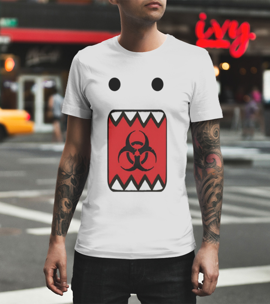 Romanceplanet Domo Kun Biohazard Symbol Design T-Shirt